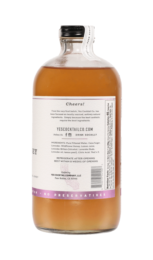 Lavender Honey Syrup | Cocktail Mixer | Yes Cocktail Co.